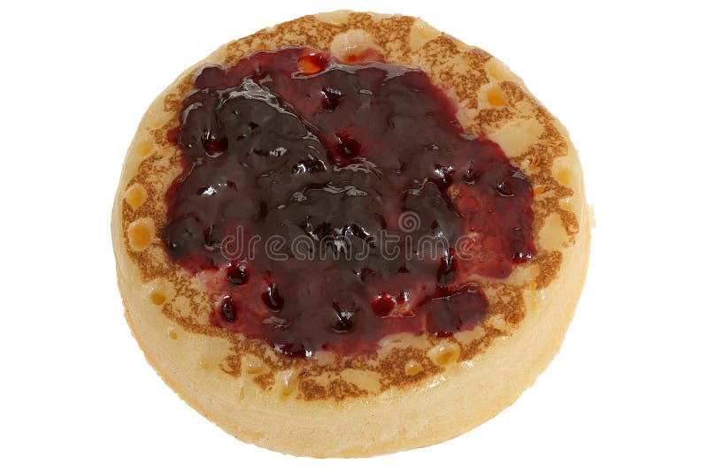 Hot Toasted Crumpet Snack with Peanut Butter Stock Image - Image of ...