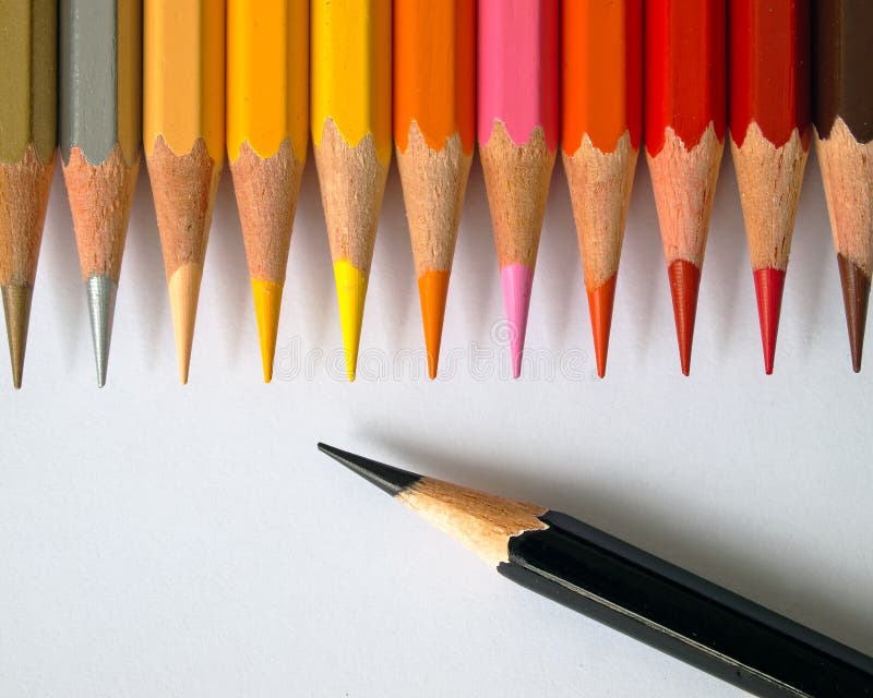 Hot tone of color pencil stock image. Image of color - 16105341