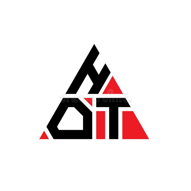 HOT Triangle Letter Logo Design with Triangle Shape. HOT Triangle Logo ...