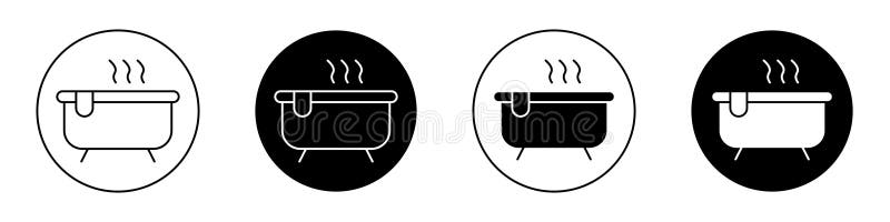 Hot Tub Icon Isolated on White Background Stock Vector - Illustration ...