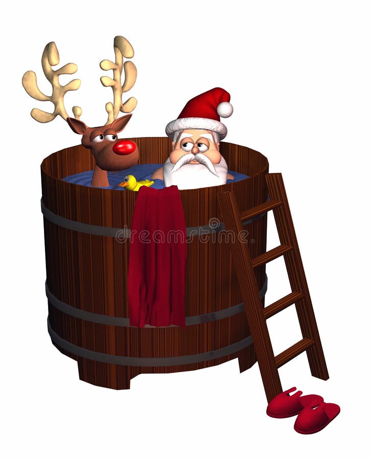 Santa Bath Stock Illustrations – 346 Santa Bath Stock Illustrations ...
