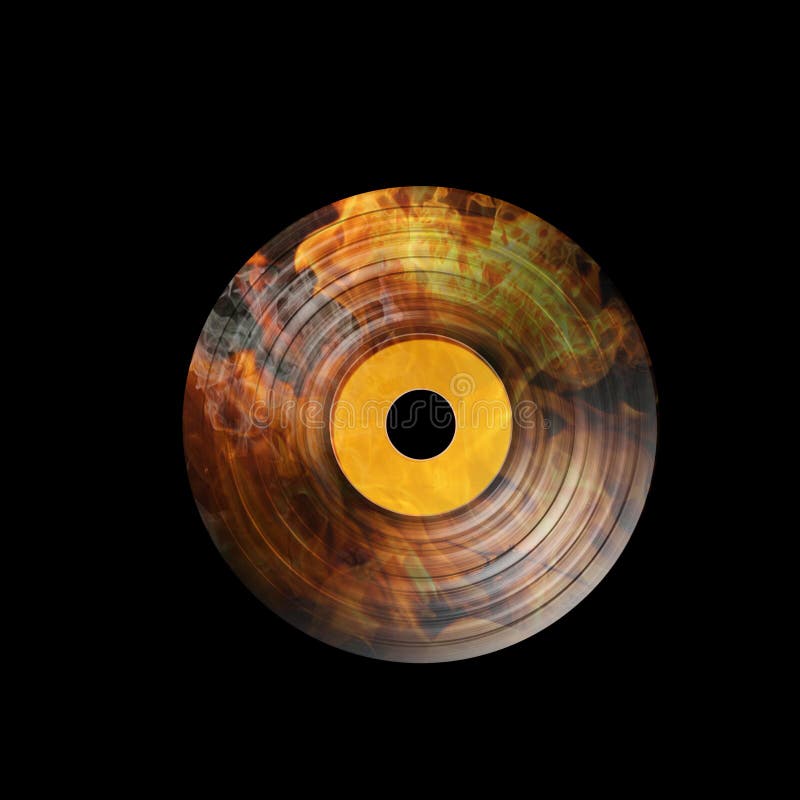 Hot Vinyl on Fire Illustration Stock Illustration - Illustration of ...