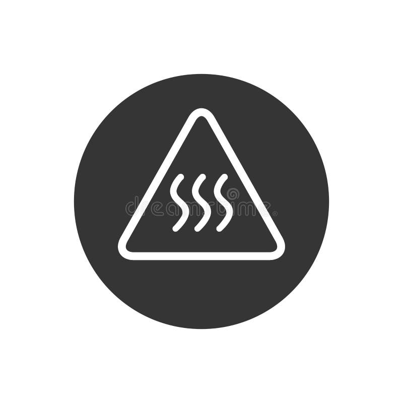 Hot Warning Sign. Icon Vector Modern Flat Style Stock Vector ...