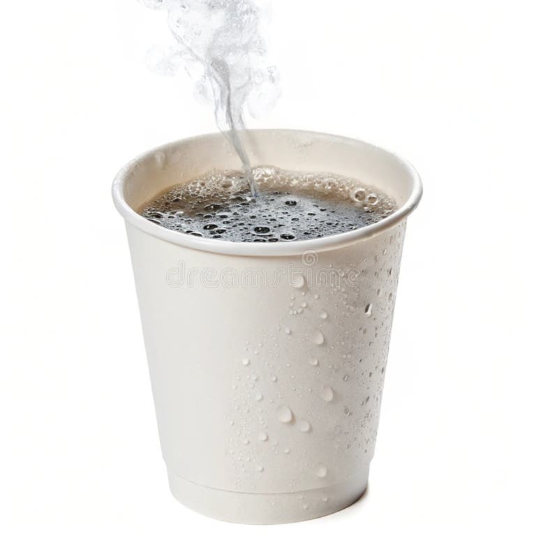 Hot Water Cup Isolated on White Background Stock Illustration ...