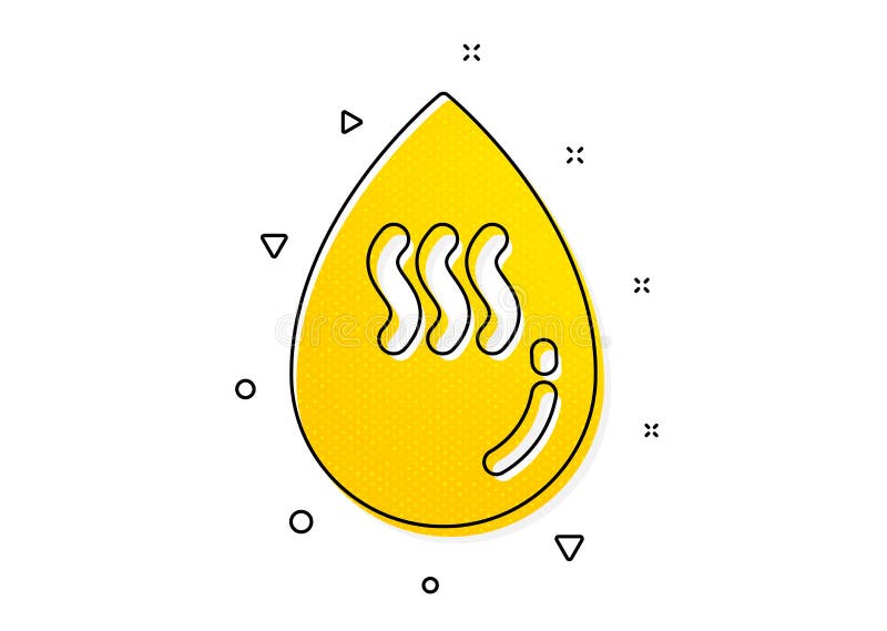 Hot Water Drop Icon. Clean Aqua Sign. Vector Stock Vector ...