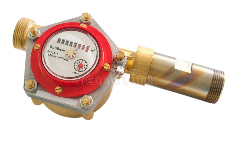 Hot water meter stock photo. Image of supply, sanitary - 22263778