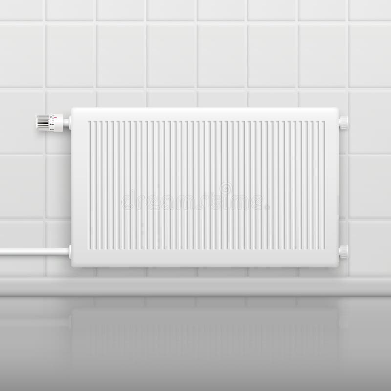 Hot Water Radiator Realistic Image Stock Vector - Illustration of ...