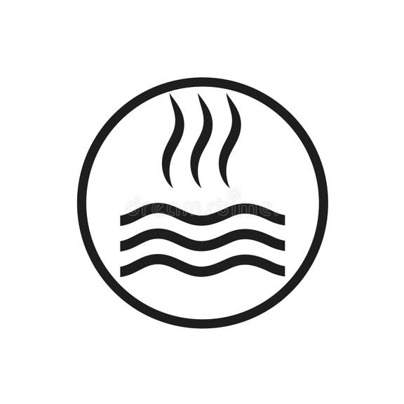 Hot Water Symbol Line Icon Vector Element Design Stock Illustration ...