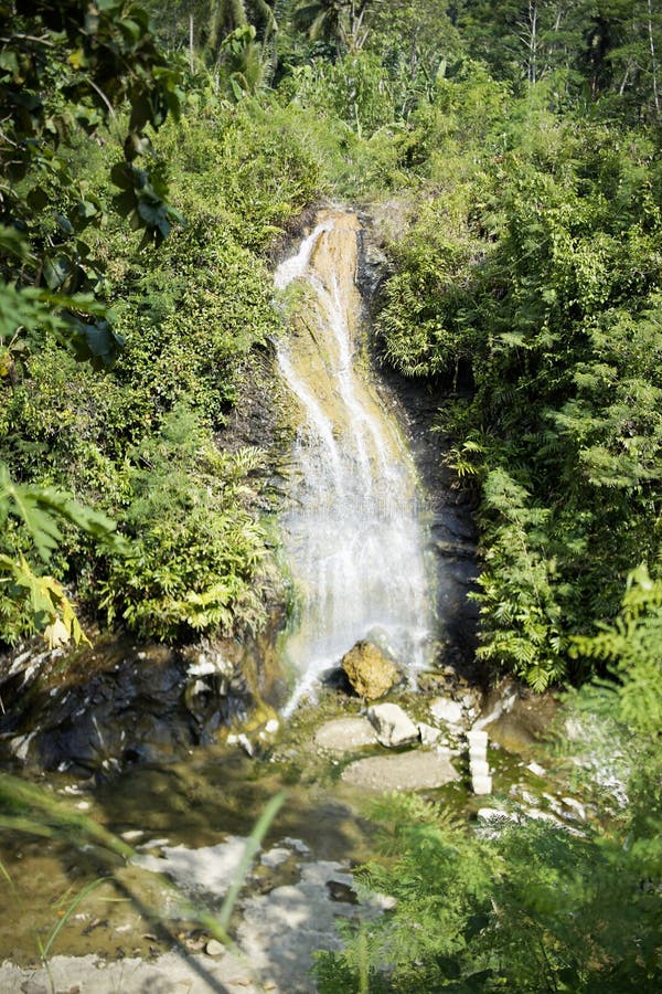 Hot Waterfall Surrounded by Grass Stock Image - Image of pool, flowing ...