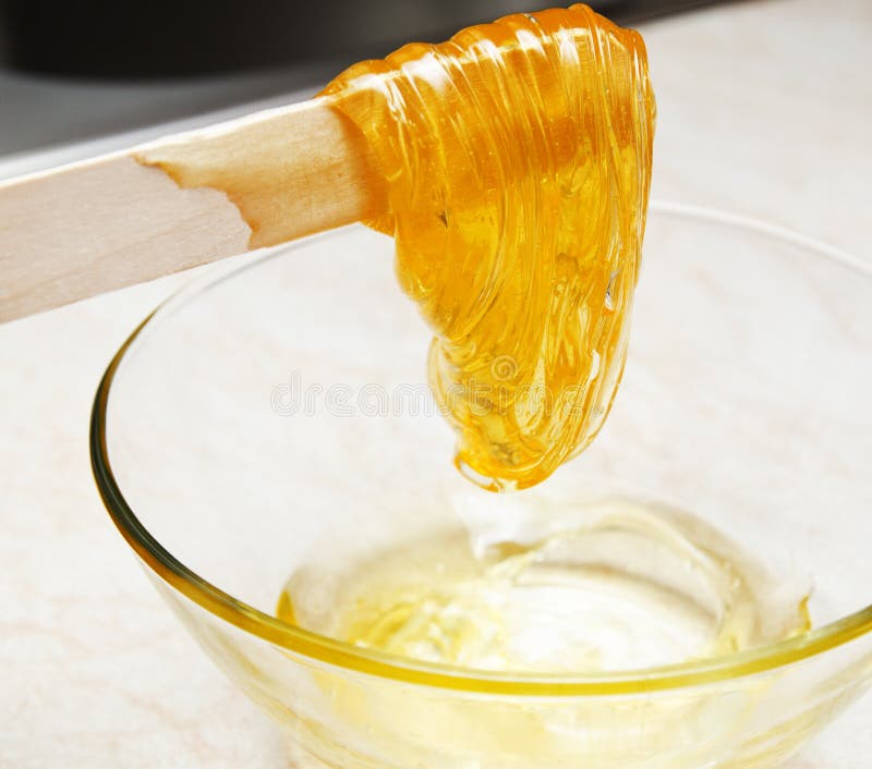 Hot Wax Waxing For Hair Removal Depilation Epilation Procedure Stock Image Image Of