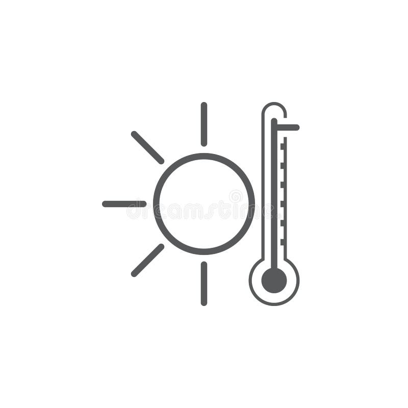 Warm Weather Icon Isolated On White Background. Vector Illustration ...