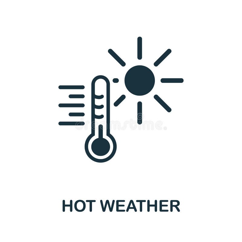 Hot Weather Icon. Simple Element from Global Warming Collection ...