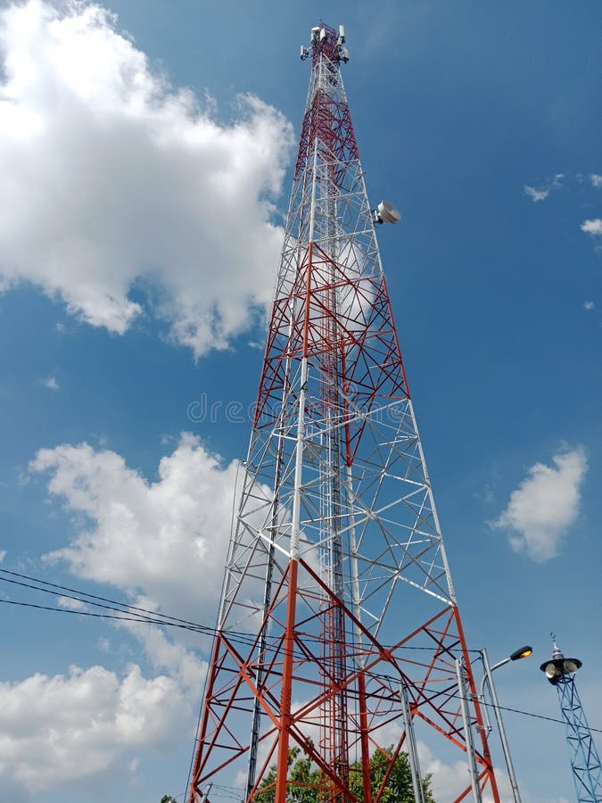 The Hot Weather Tower is 70 Meters Stock Image - Image of machine ...