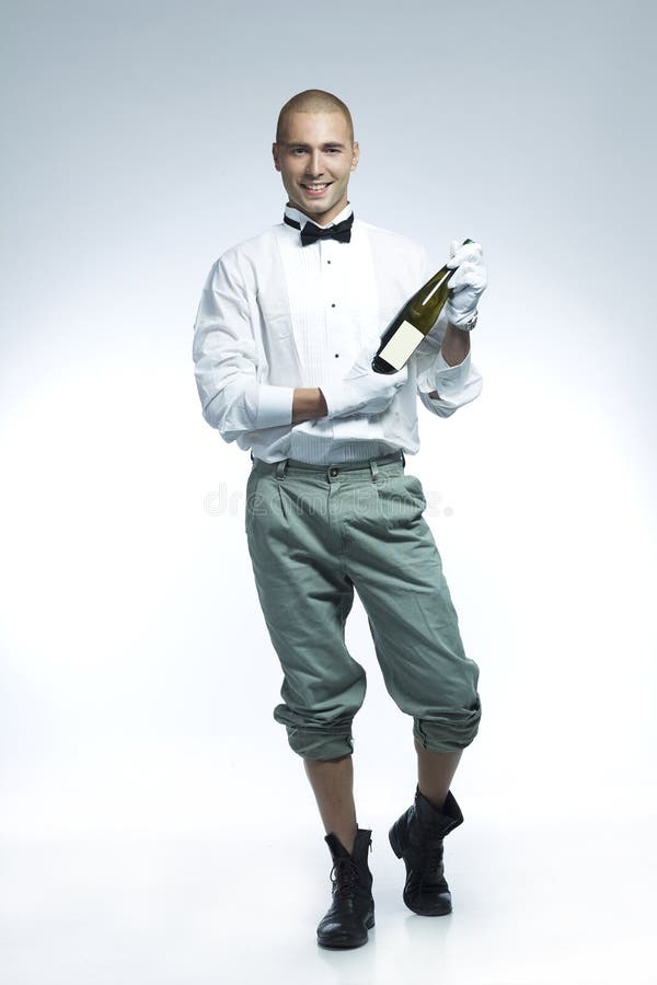 Hot wine waiter stock image. Image of confident, looking - 15110243
