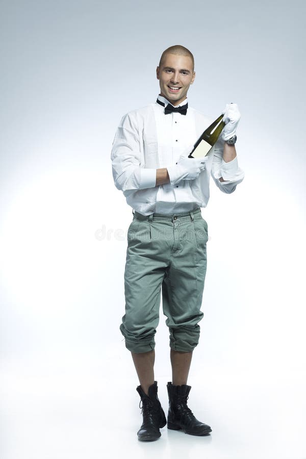Hot wine waiter stock image. Image of confident, looking - 15110243