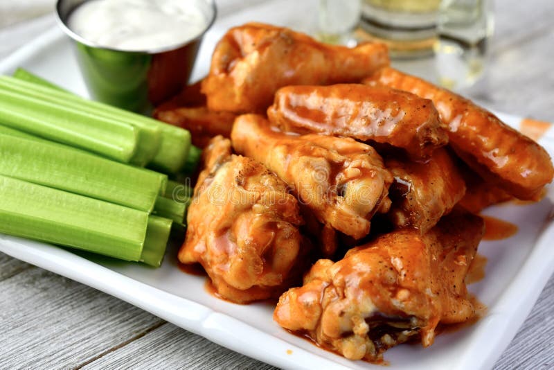 Hot wings stock image. Image of dressing, celery, ranch - 246400733