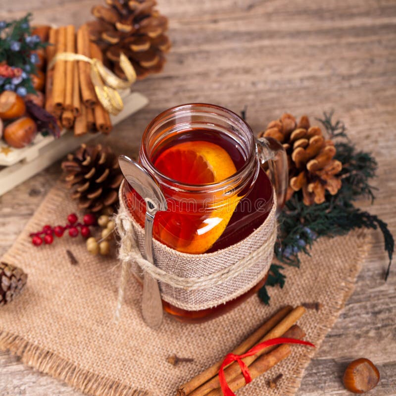 Hot winter tea stock image. Image of holiday, homemade - 46699893