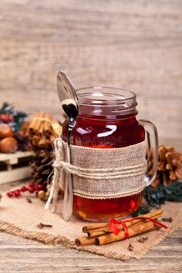 Hot winter tea stock image. Image of orange, cinnamon - 46699911