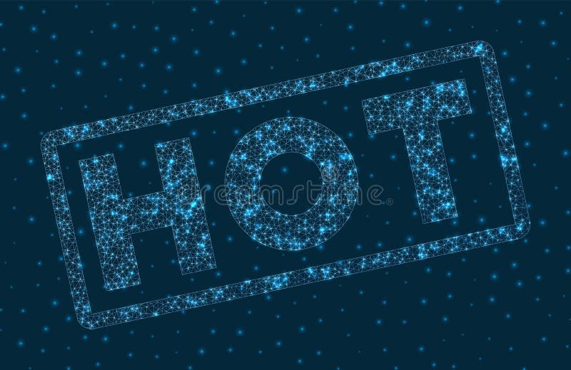 Hot word in digital style. stock vector. Illustration of artwork ...