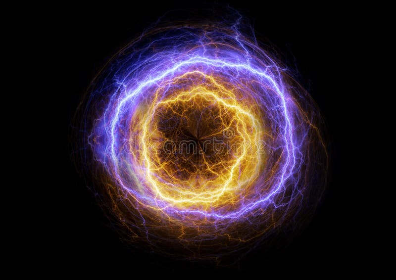 Hot Yellow and Cold Blue Plasma, Stock Illustration - Illustration of ...