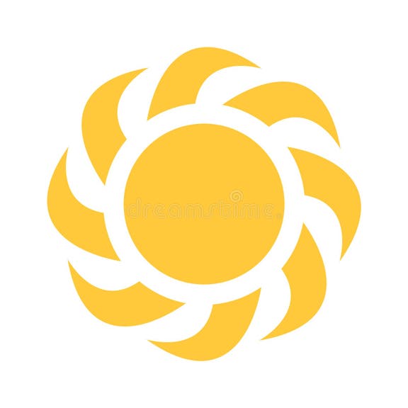 Hot Yellow Sun Circle Shape Stock Vector - Illustration of summer ...