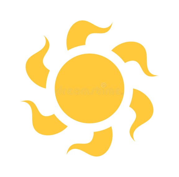 Hot Yellow Sun Design Element Stock Illustration - Illustration of ...