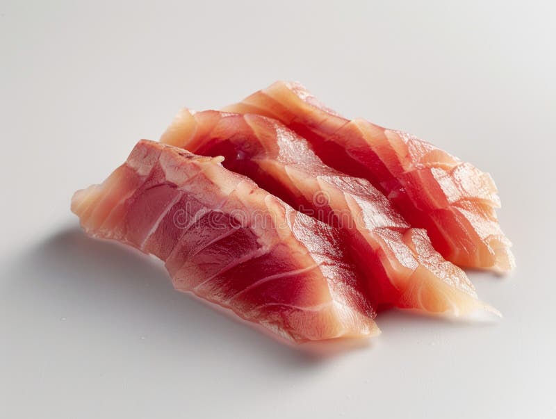 Hotate Sushi Roll and Salmon and Otoro Sashimi with a White Backdrop ...