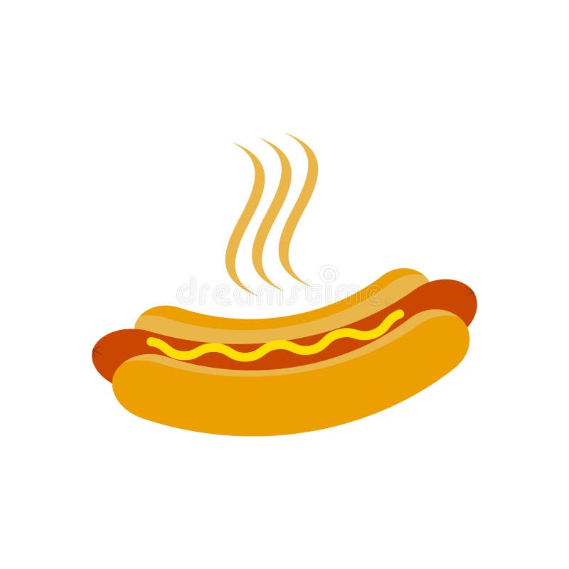Hotdog Icon Vector Illustration. Hot Dog Symbol Stock Illustration ...