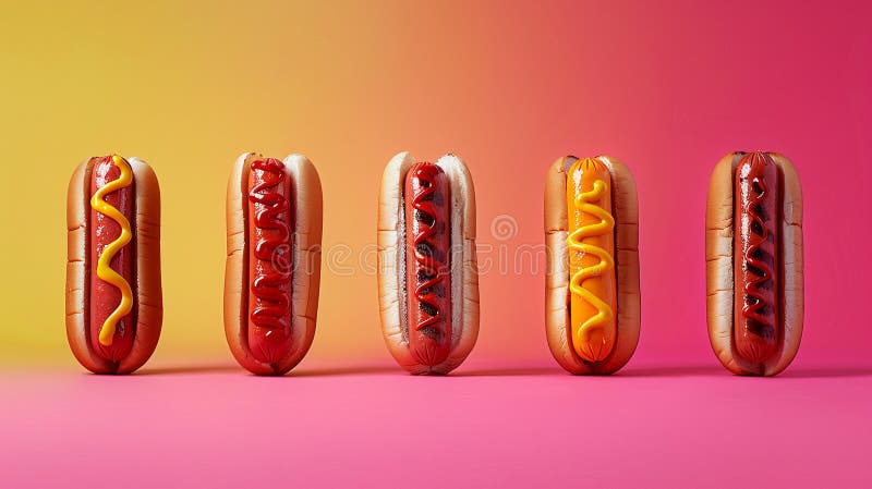 Hotdog Packaging Evolution Theme Side View Highlighting Design Changes ... Hotdog Packaging Evolution Theme Side View Highlighting Design Changes ...