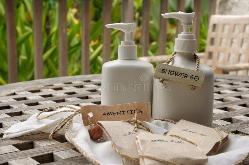 Hotel Amenities Set stock photo. Image of accessory, bottle - 25177492