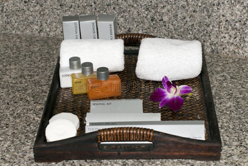 Hotel bath and lotion kit editorial image. Image of bath - 21019095