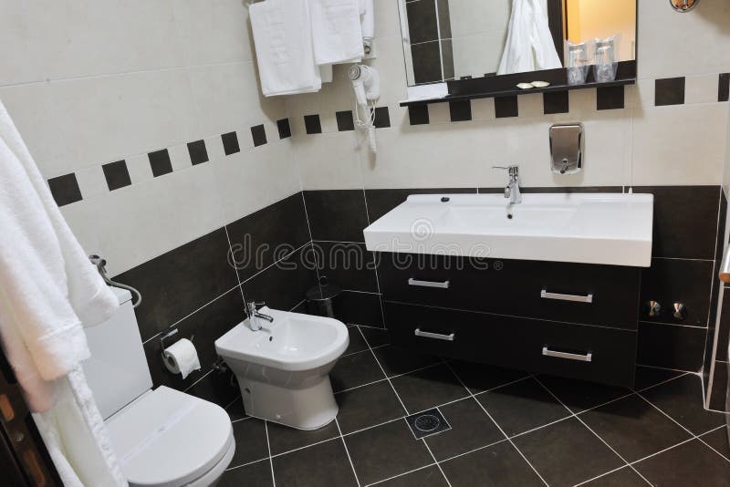 Custom Bathroom with Green Glass Countertops Stock Photo - Image of ...