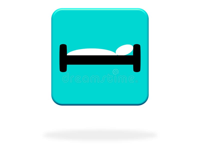 Hotel Bed Icon in Circle stock illustration. Illustration of simple ...