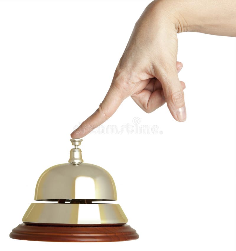 Ringing Hotel Reception Bell Stock Image - Image of concepts, concierge ...