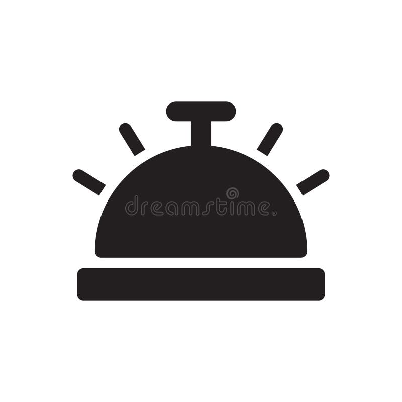Hotel Bell Icon - Reception Ring Icon Stock Vector - Illustration of ...