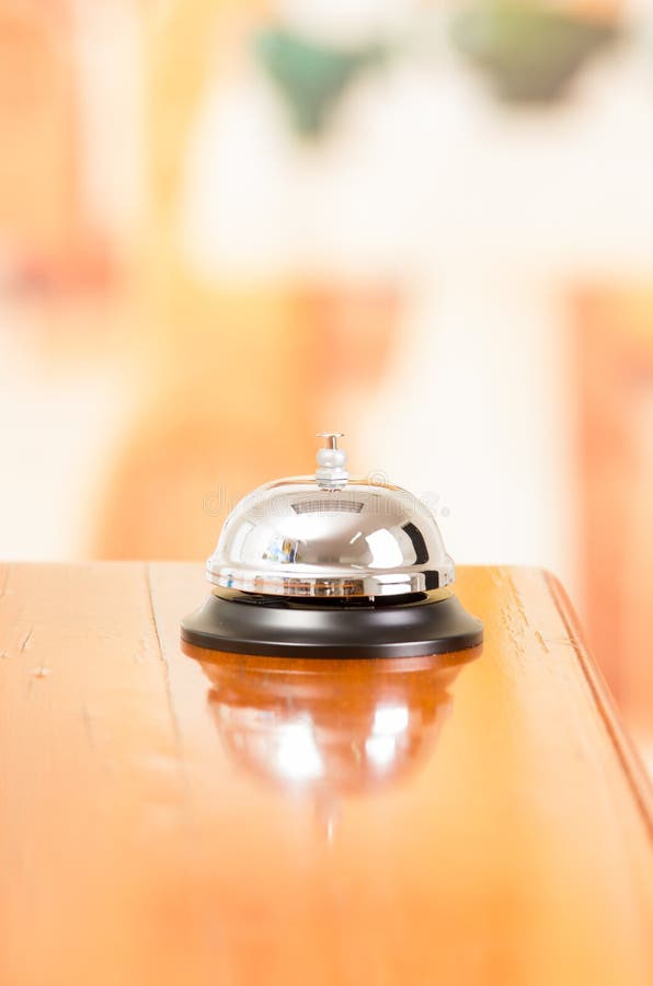 Hotel Bell at Reception Desk Stock Image - Image of accommodation ...