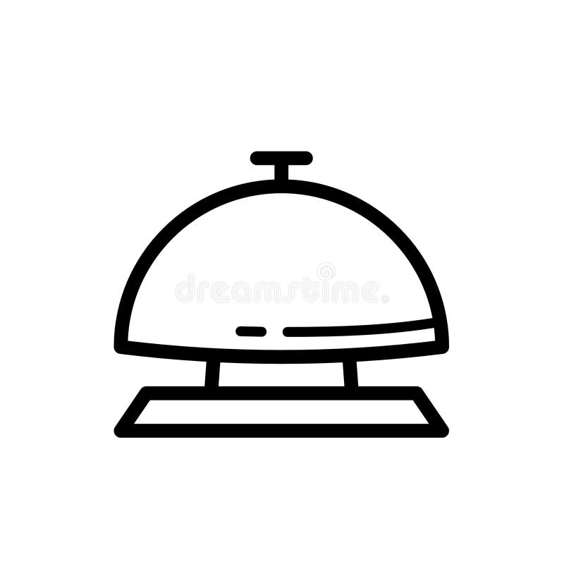 Hotel Bell Simple Vector Icon Stock Vector - Illustration of hotel ...