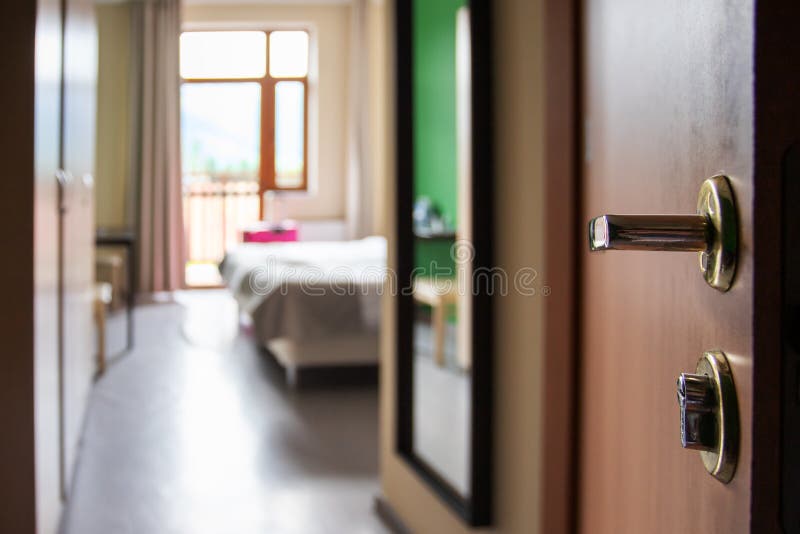 Hotel Booking Online Application, Open Door To the Room, Room Interior ...