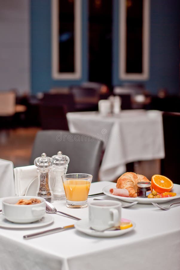 Hotel breakfast stock image. Image of living, fruit, accommodation ...