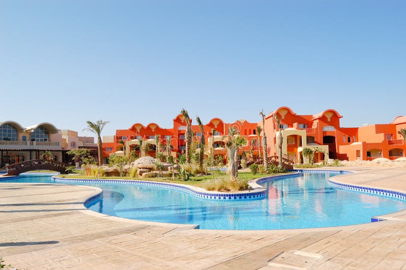 Spa Building Exterior at the Luxury Hotel Stock Image - Image of united ...