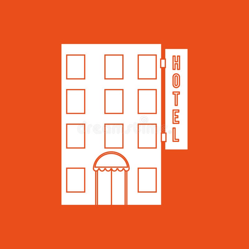 Hotel building design stock illustration. Illustration of pictogram ...