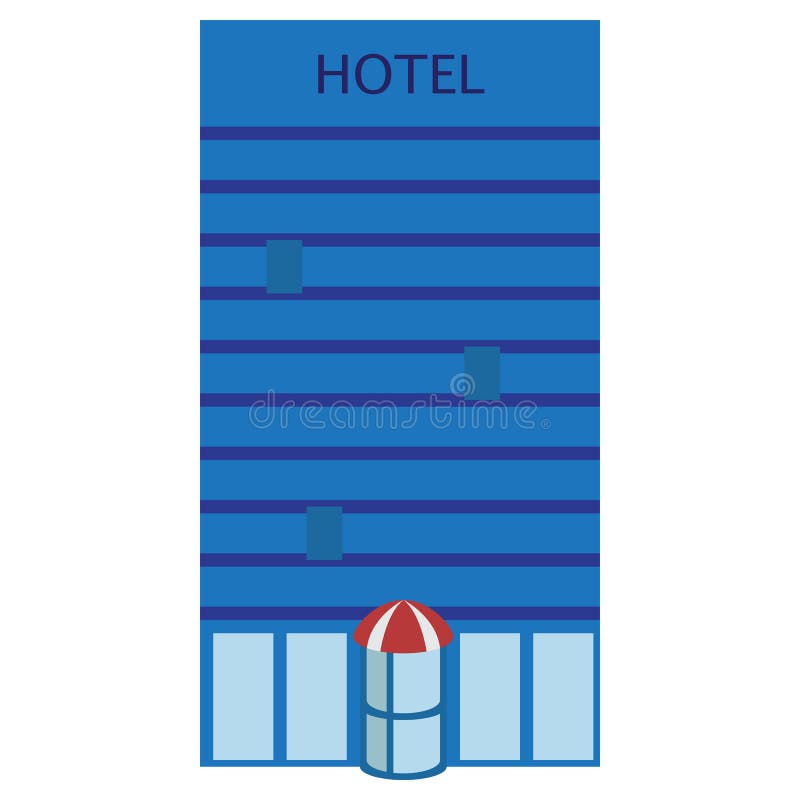 Hotel Building with Stars Line Icon, Outline Vector Sign, Linear ...