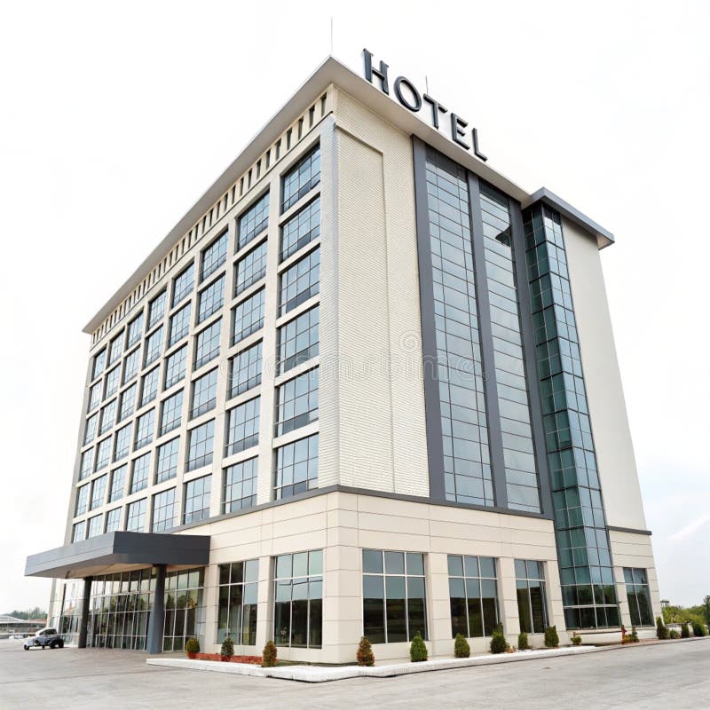 Hotel Building Isolated on Transparent Background Stock Illustration ...