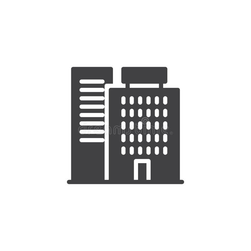 Hotel Building with Stars Line Icon, Outline Vector Sign, Linear ...