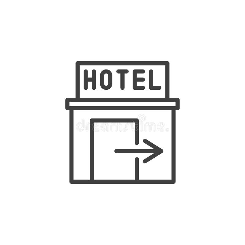 Hotel Check in icon vector stock vector. Illustration of filled - 98922306