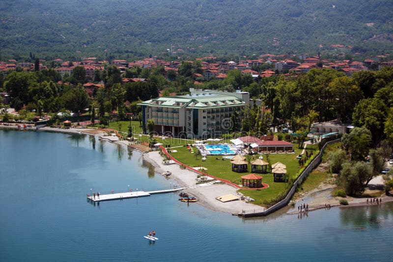 Hotel complex stock image. Image of beach, location, lake - 17529059