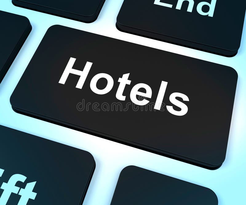 Hotel Computer Key for Travel and Booking Room Stock Photo - Image of ...