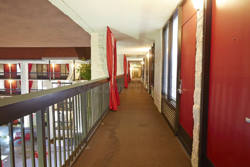 Hotel corridor night scene stock photo. Image of relaxing - 65802052