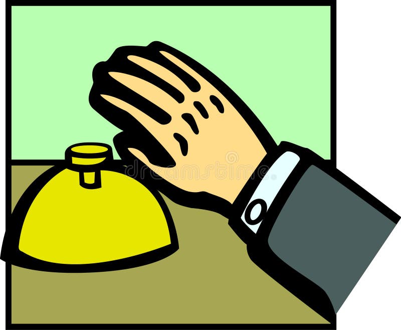 Hotel Counter Bell Vector Illustration Stock Vector - Illustration of ...