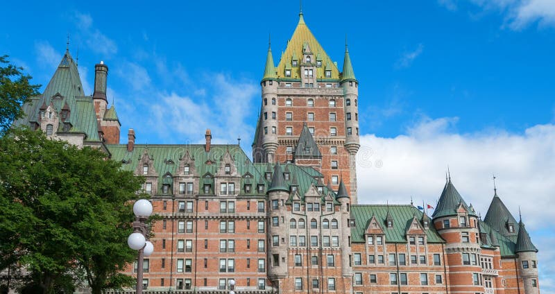 Hotel De Frontenac. Beautiful View of Quebec City Castle Stock Image ...
